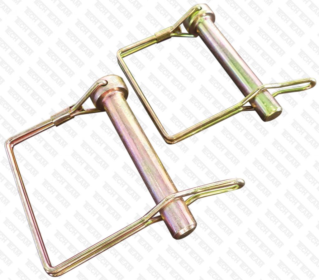 Square Double Wire Tab Lock Pin, .375 in x 2 in, 2 Pieces #00847 - Tech ...